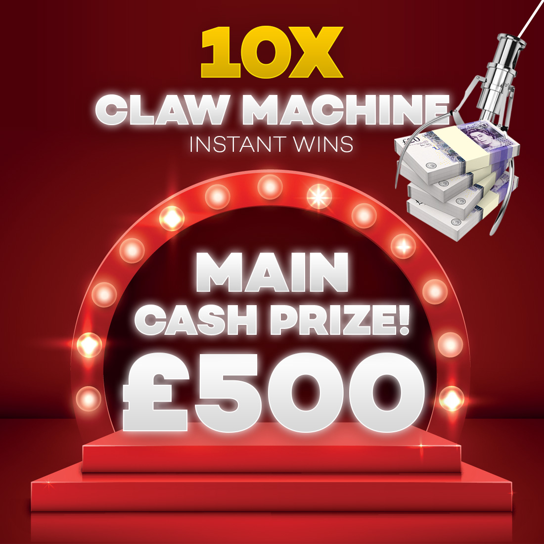 £500 CASH + 10X CLAW MACHINE INSTANT WINS – All For Giveaways